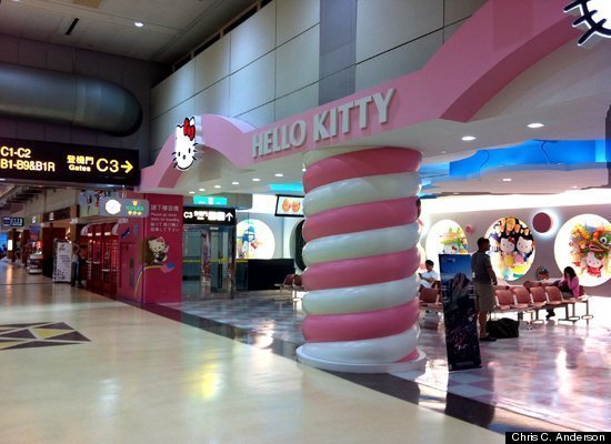 Hello Kitty Taoyuan Airport Themed Terminal Gate In Taipei, Taiwan ...