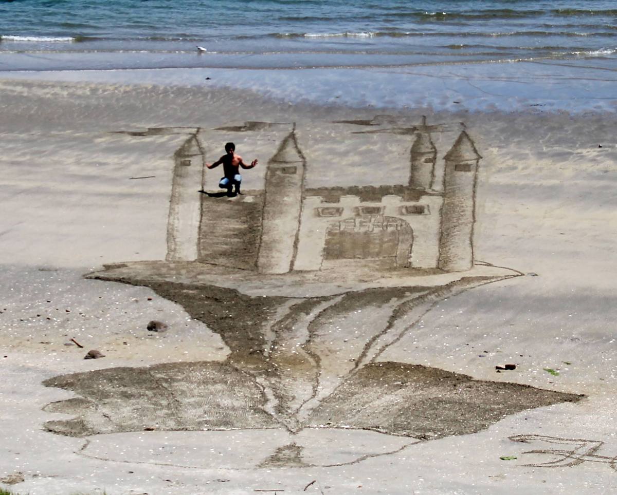 Abstract Sand Castle Sketch
