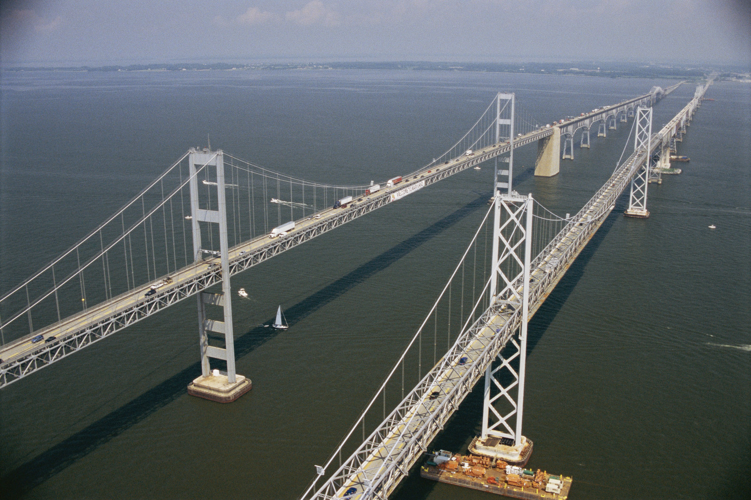 Car Plunges Off Chesapeake Bay Bridge After Collision With Tractor ...
