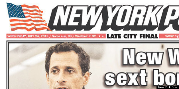 Anthony Weiner Front Pages New York Post Daily News Covers Address