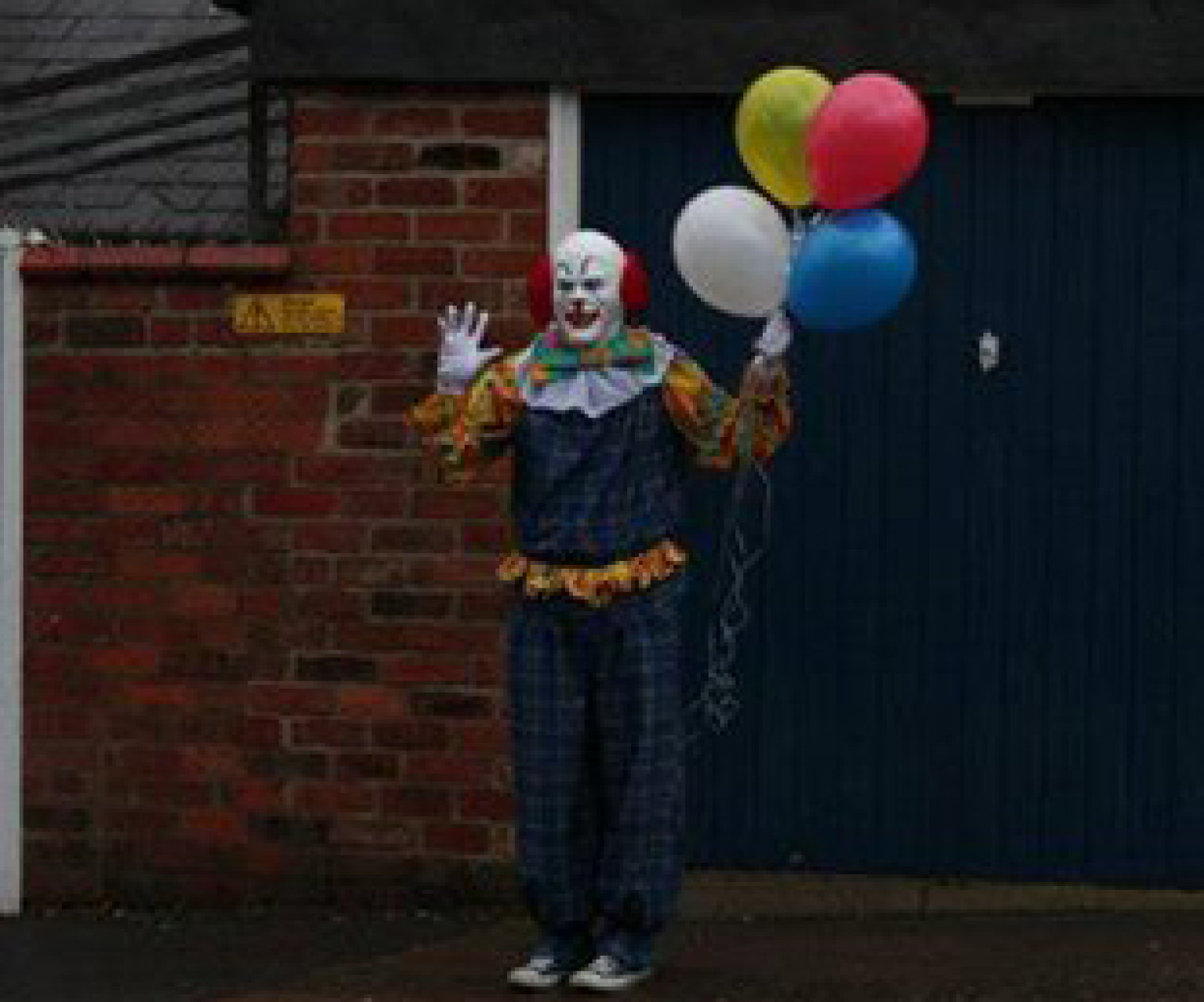 Scary Clown With Balloons