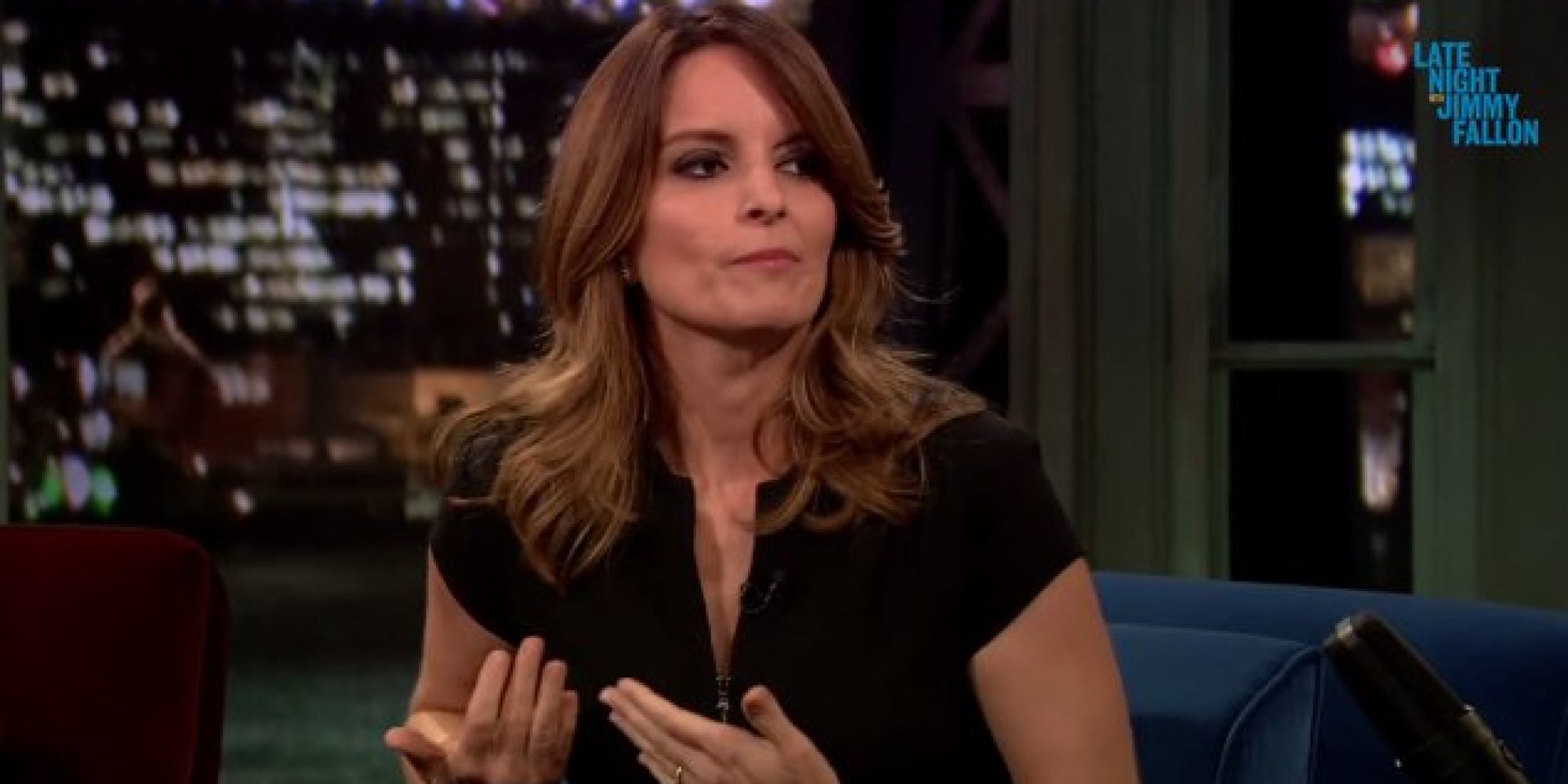 Tina Fey Shows Emmys Nip Slip In More Detail On Fallon Huffpost