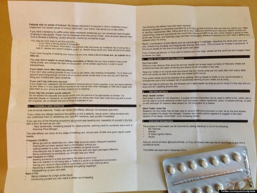 Instructions On How To Use The Twitter Pill (PICTURE) | HuffPost UK