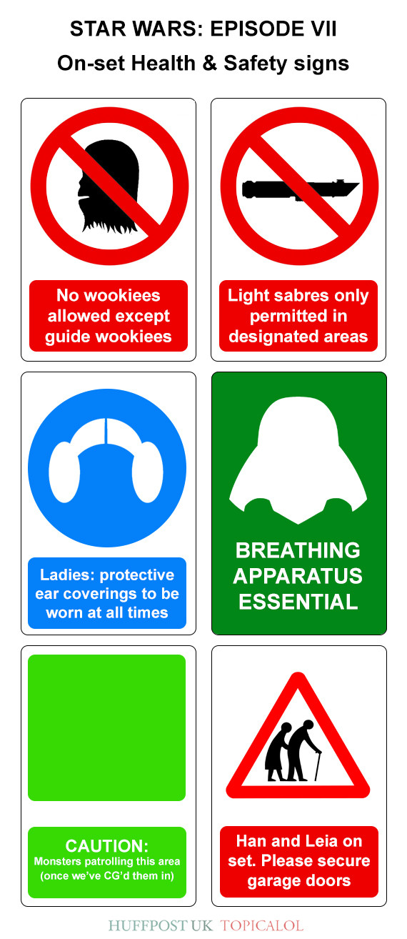 Star Wars 7 Set Gets New Health & Safety Signs Following Harrison Ford ...