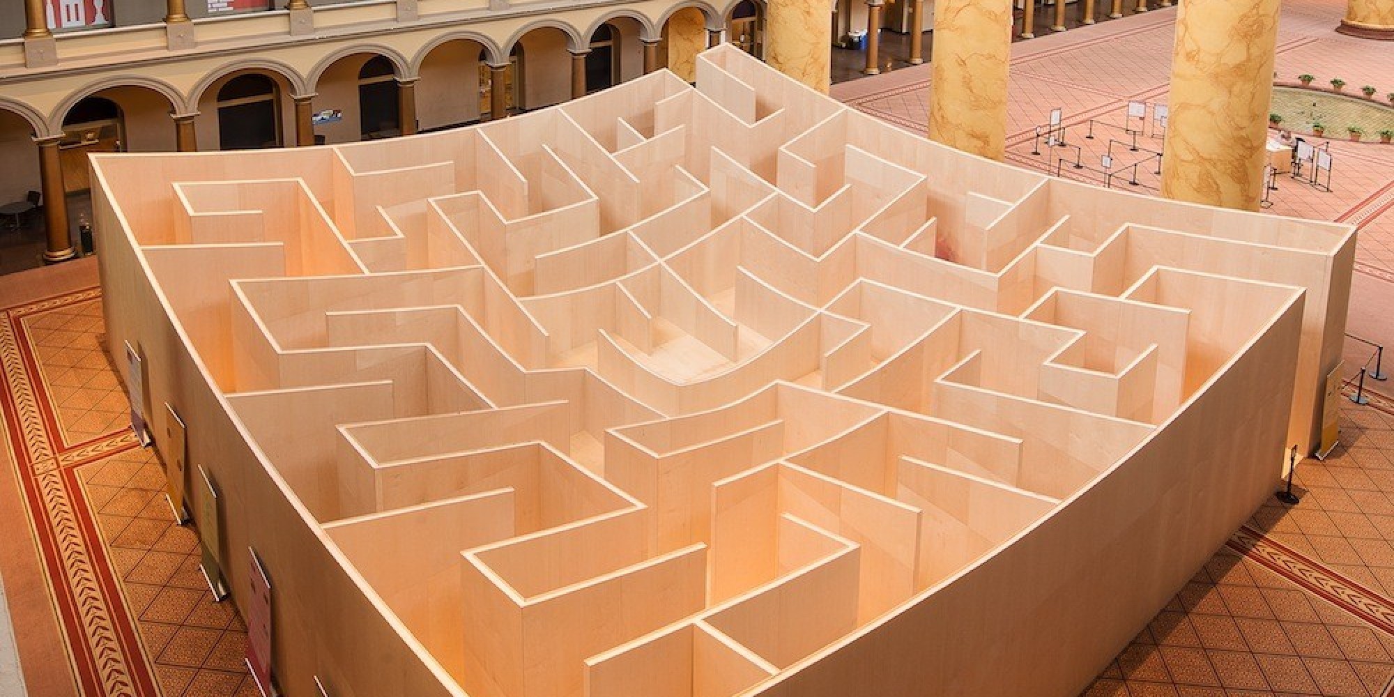 A BIG Maze Inspired By Ancient Labyrinths Takes Over A Museum | HuffPost