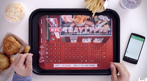 KFC Puts Bluetooth Keyboard In Food Trays So You Can Text At The Table