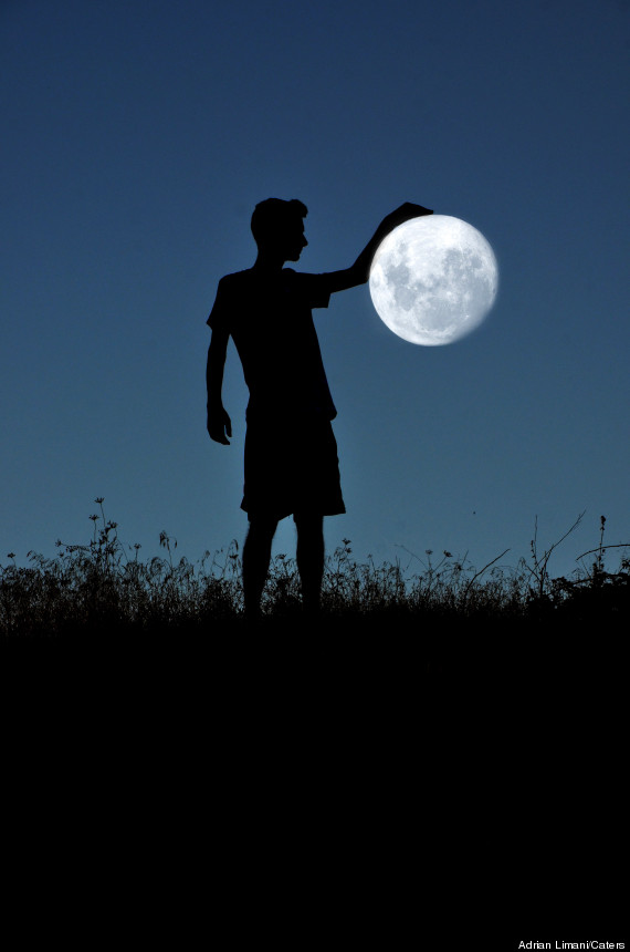 Optical Illusion Photography Sees Man Play Basketball With Moon ...