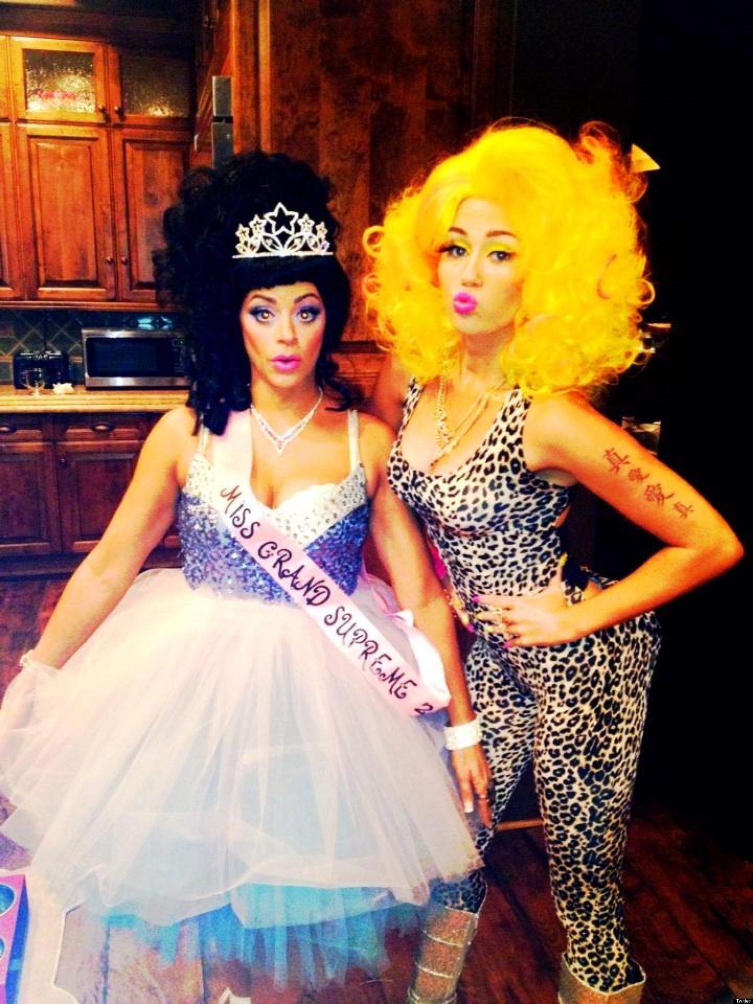 Miley Cyrus Nicki Minaj Halloween Costume Photo Huffpost