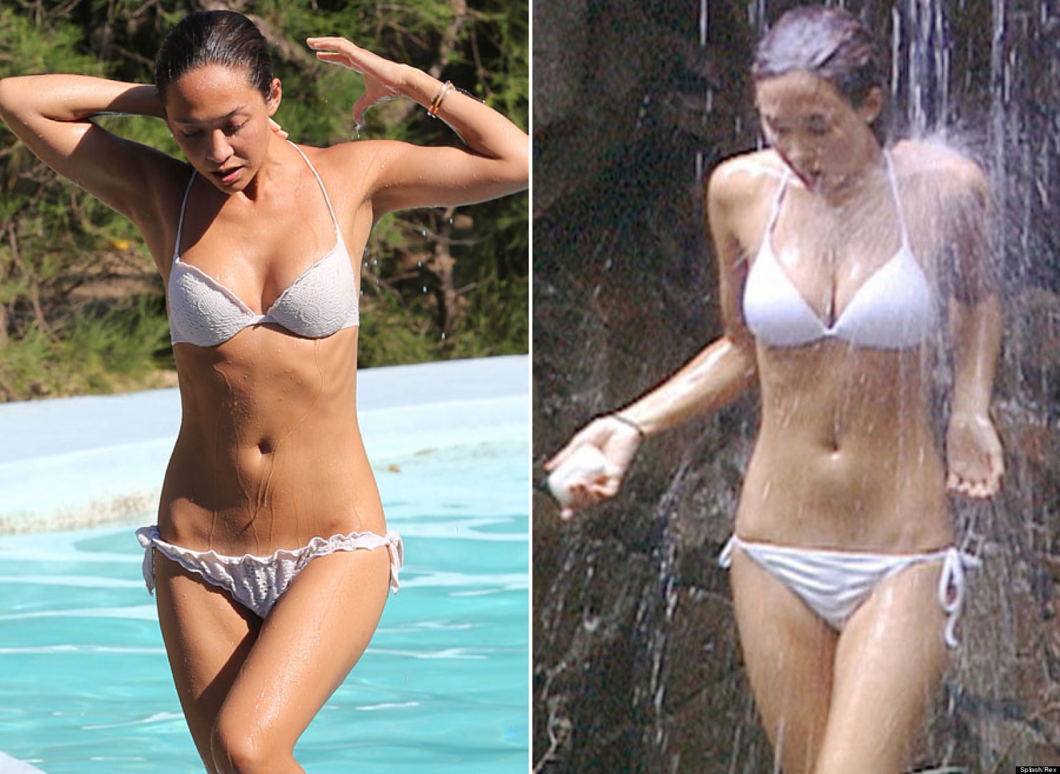 Myleene Klass Recreates Im A Celebrity Bikini Moment On Holiday In The Caribbean Pics